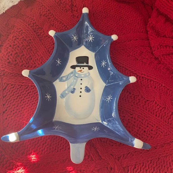 ND | Holiday | Vintage Nd Hand Painted Snowman Christmas Dish | Poshmark
